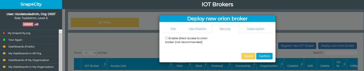 HOWTO: FIWARE Orion Brokers automatic deployment and update | Snap4City