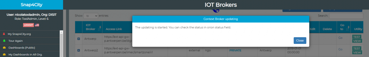 HOWTO: FIWARE Orion Brokers automatic deployment and update | Snap4City